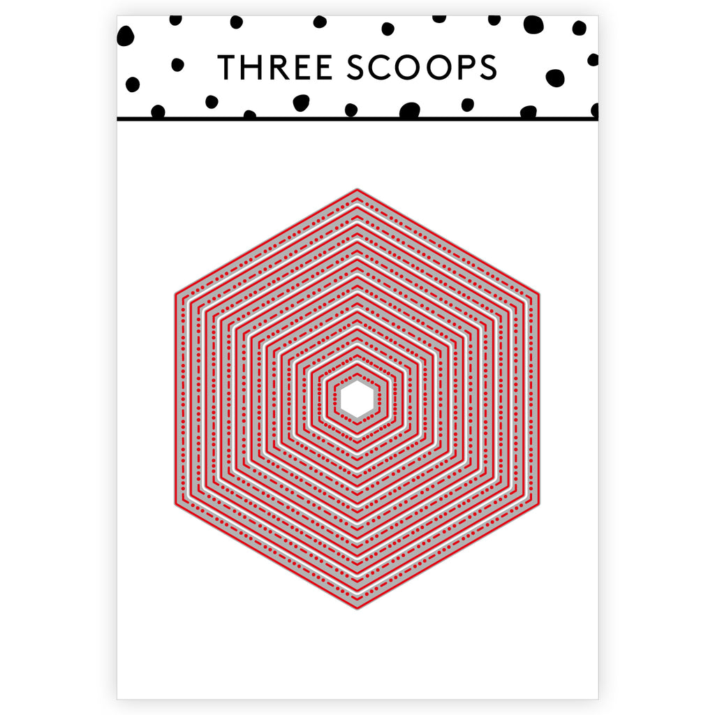 Hexagon dies – Three Scoops Design