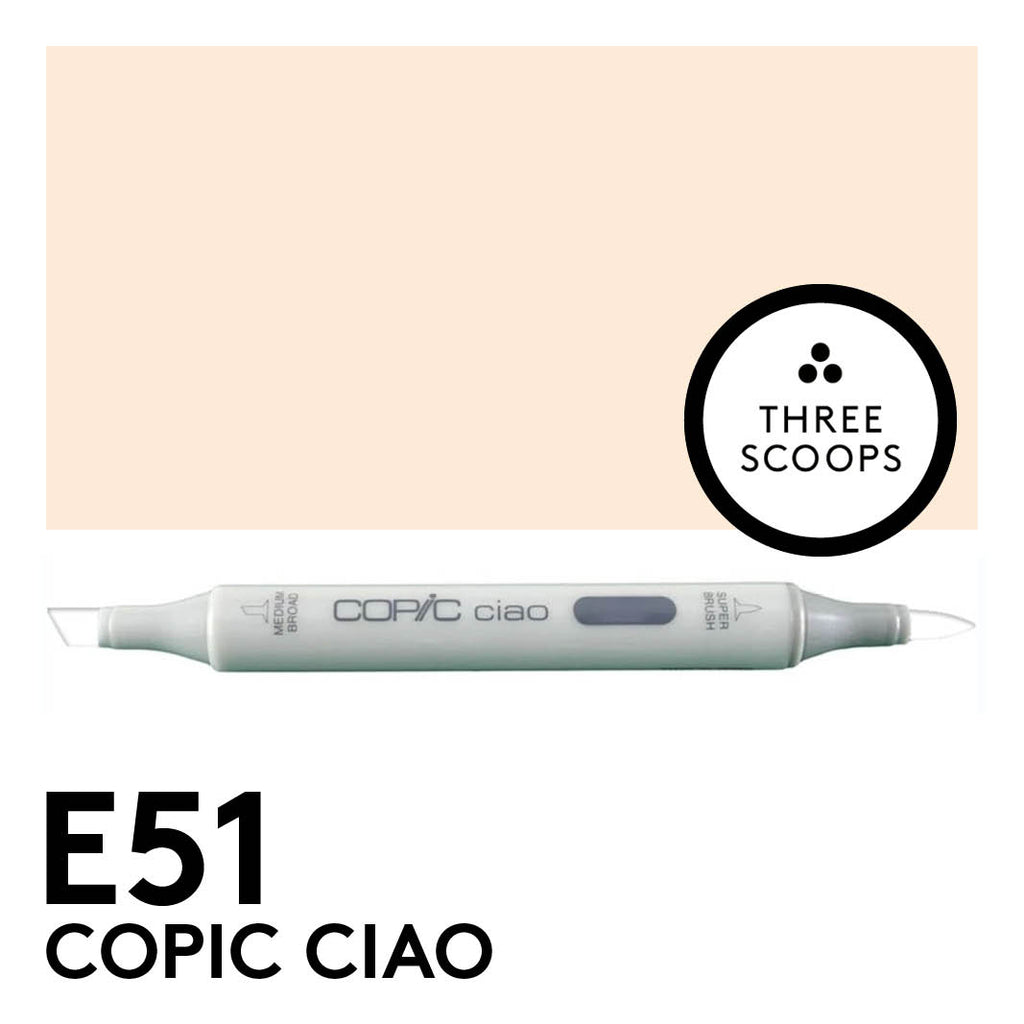 Copic Ciao E51 - Milky White – Three Scoops Design